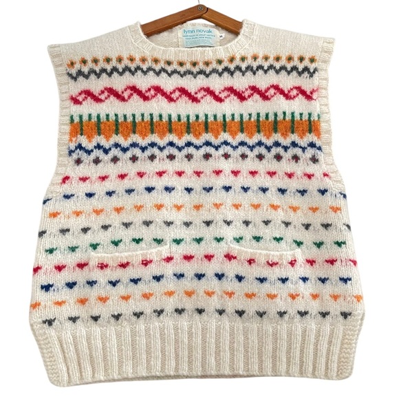 Vintage | Sweaters | Vintage Lynn Novak Wool Patterned Vest | Poshmark